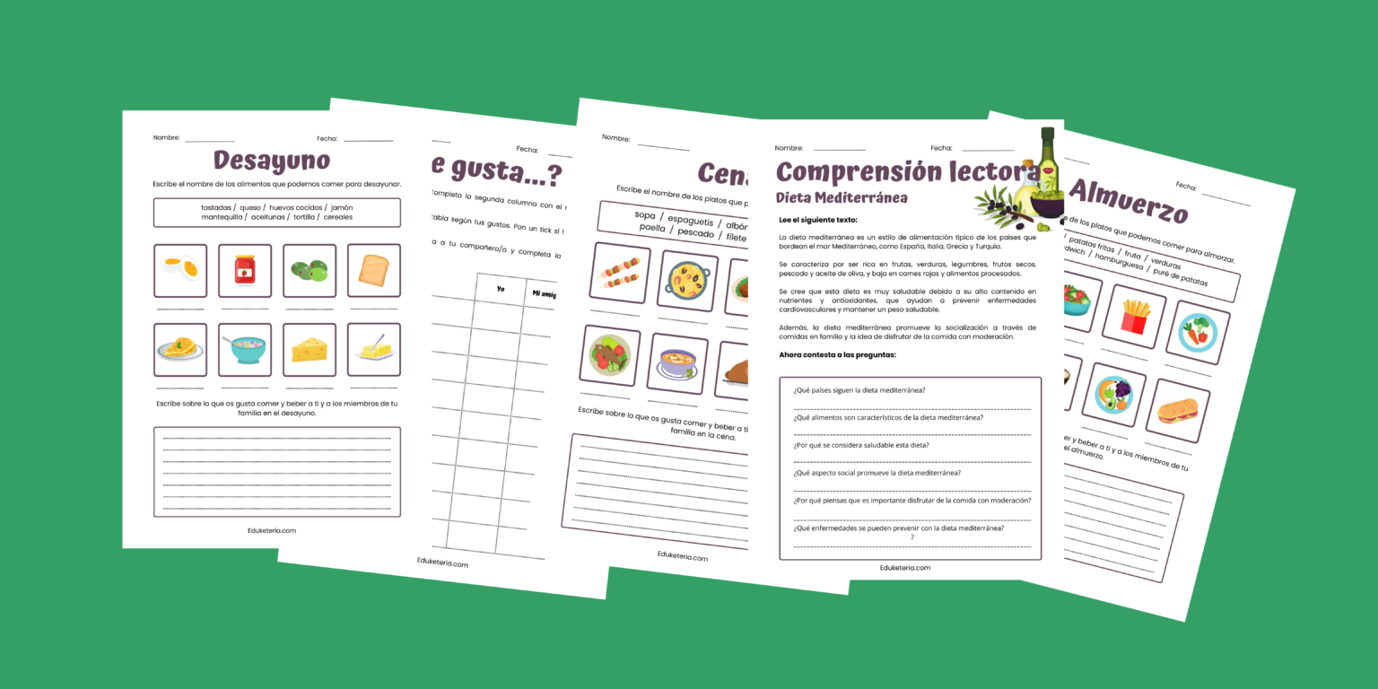 Vocabulario de la comida en español - Eduketería