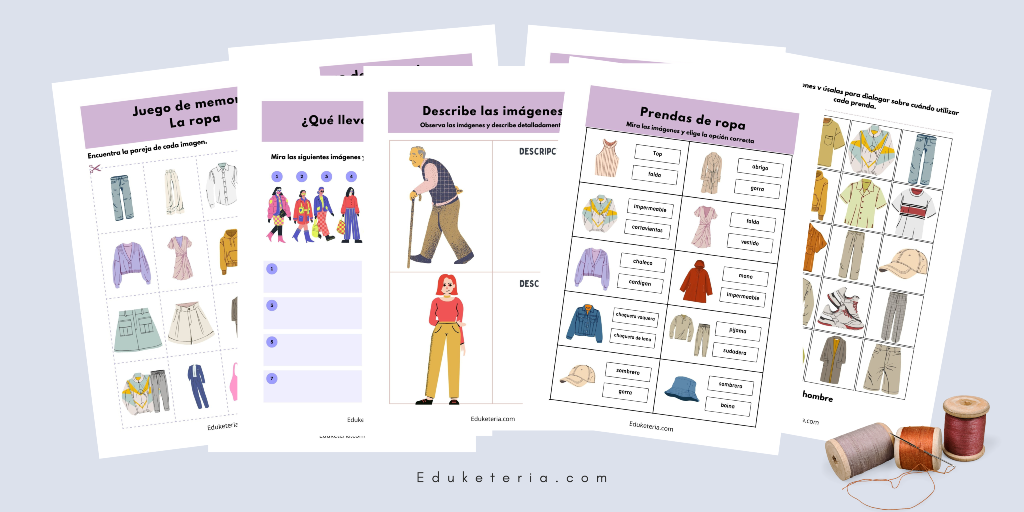 Vocabulario de la ropa en español - Eduketería