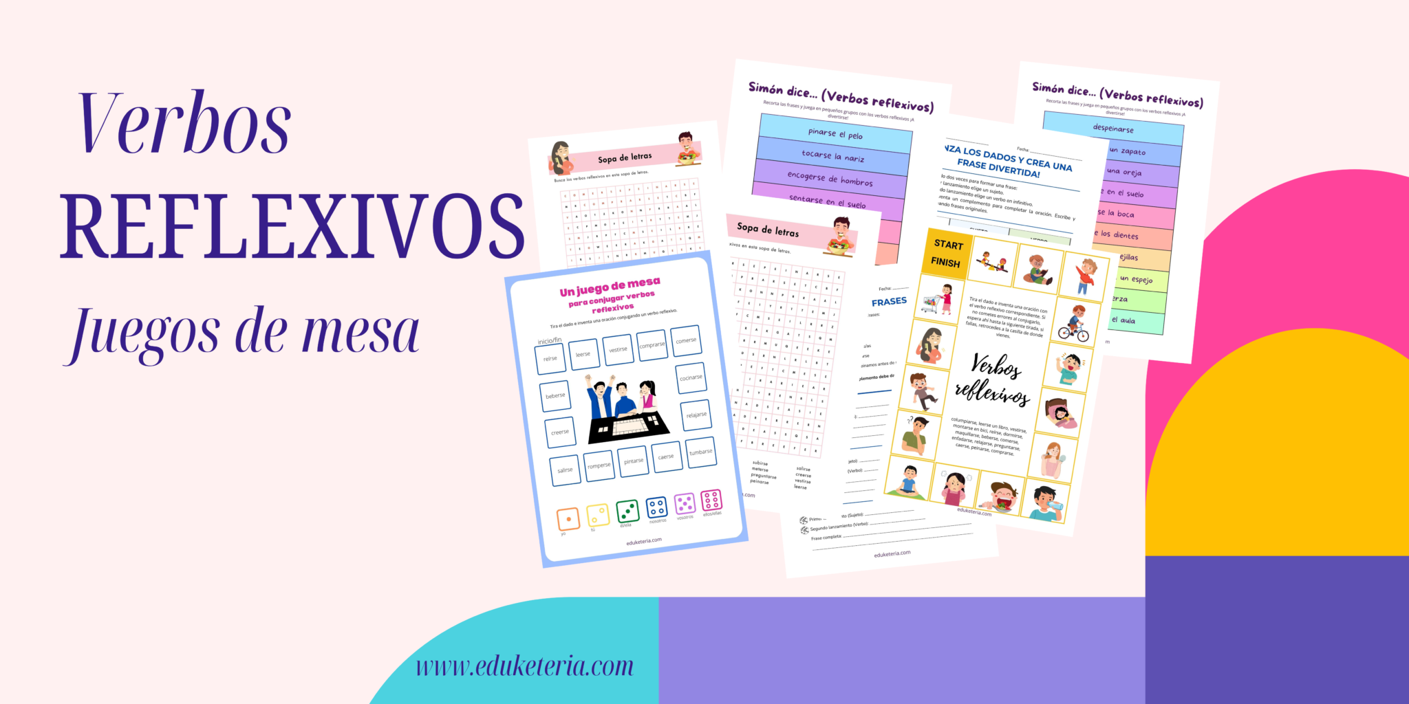 ¡Aprende los verbos reflexivos jugando! Pack de material gratuito para ...